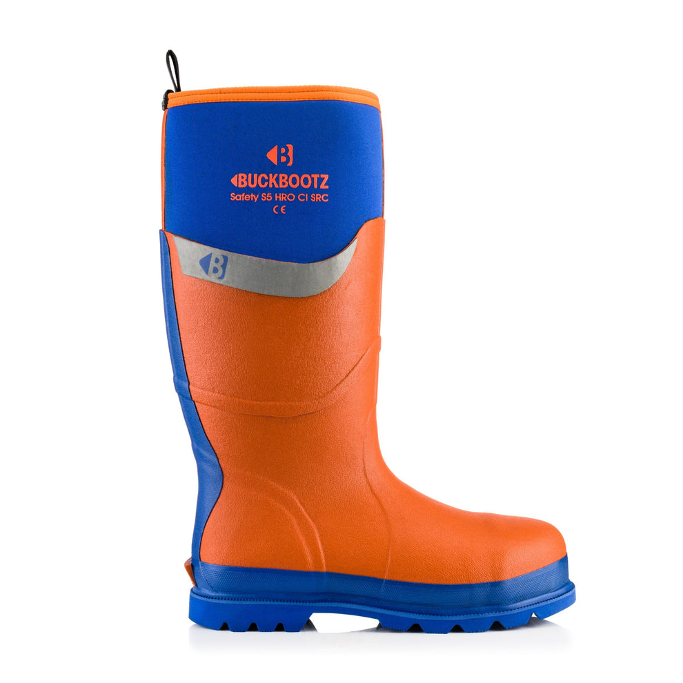 BBZ6000OR Safety Wellington Boot - Orange Blue | Buckbootz
